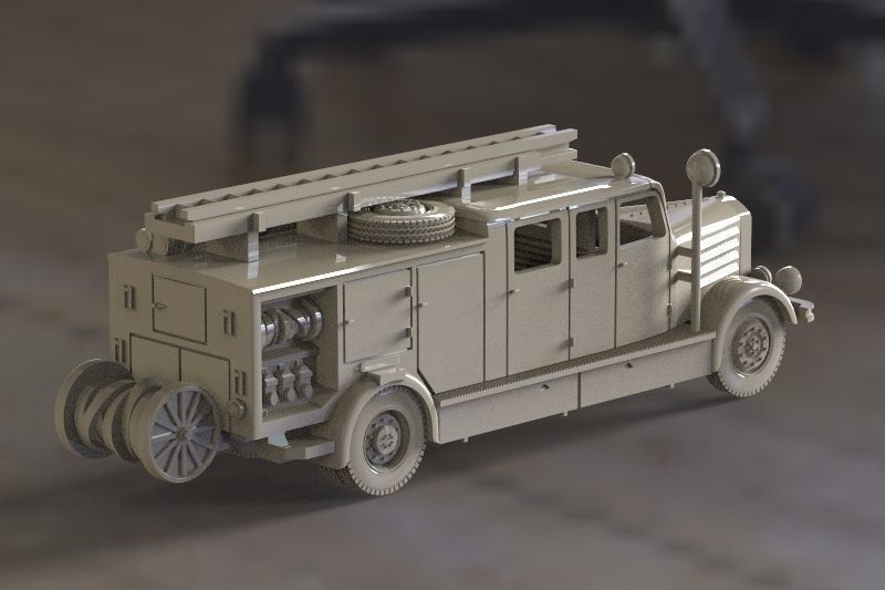 fire engine 3D model 3D printable | CGTrader