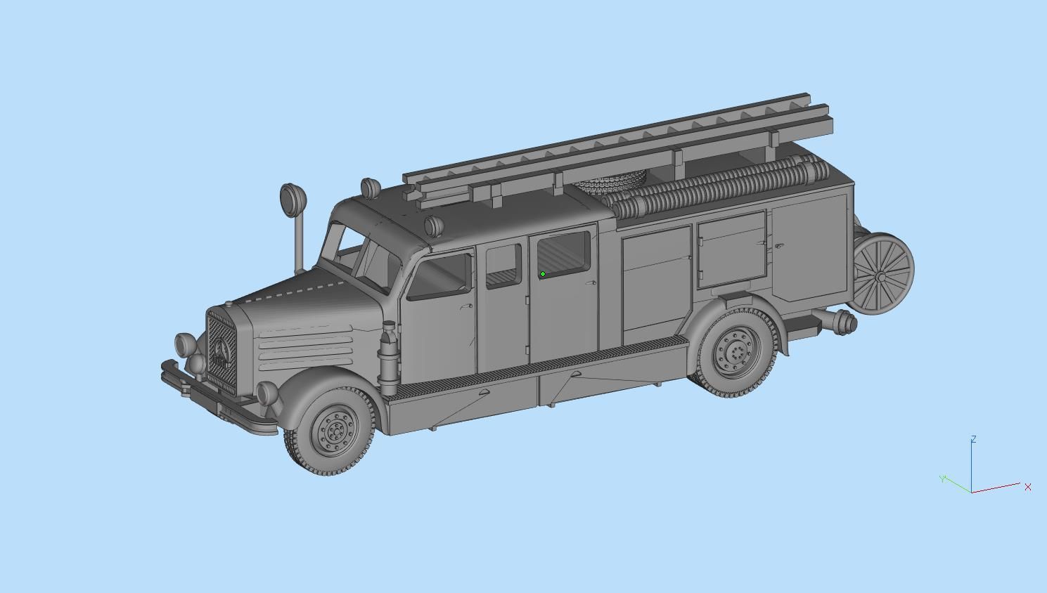 fire engine 3D model 3D printable | CGTrader