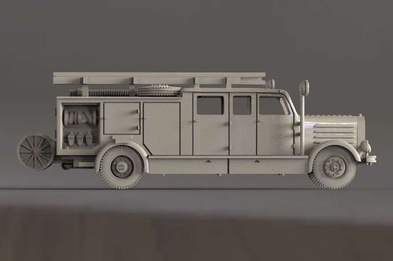 fire engine 3D model 3D printable | CGTrader