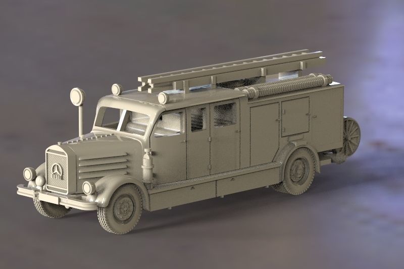 fire engine 3D model 3D printable | CGTrader