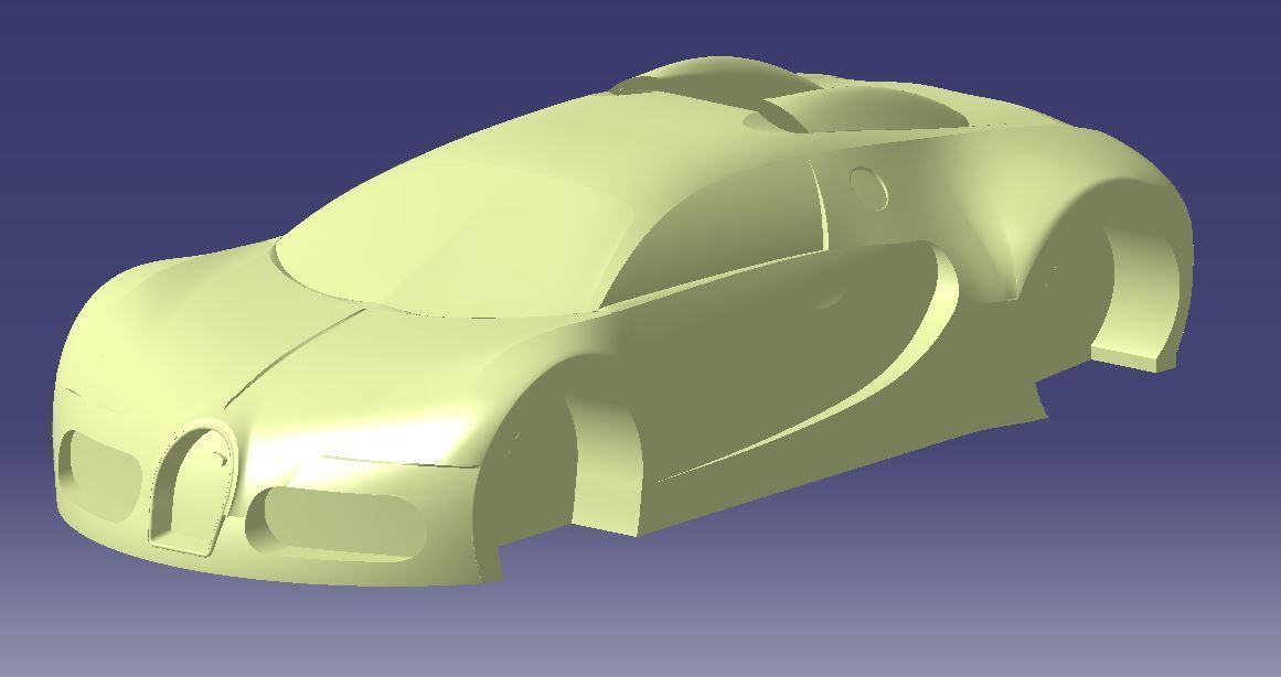 Bugatti Veyron free 3D model 3D printable | CGTrader
