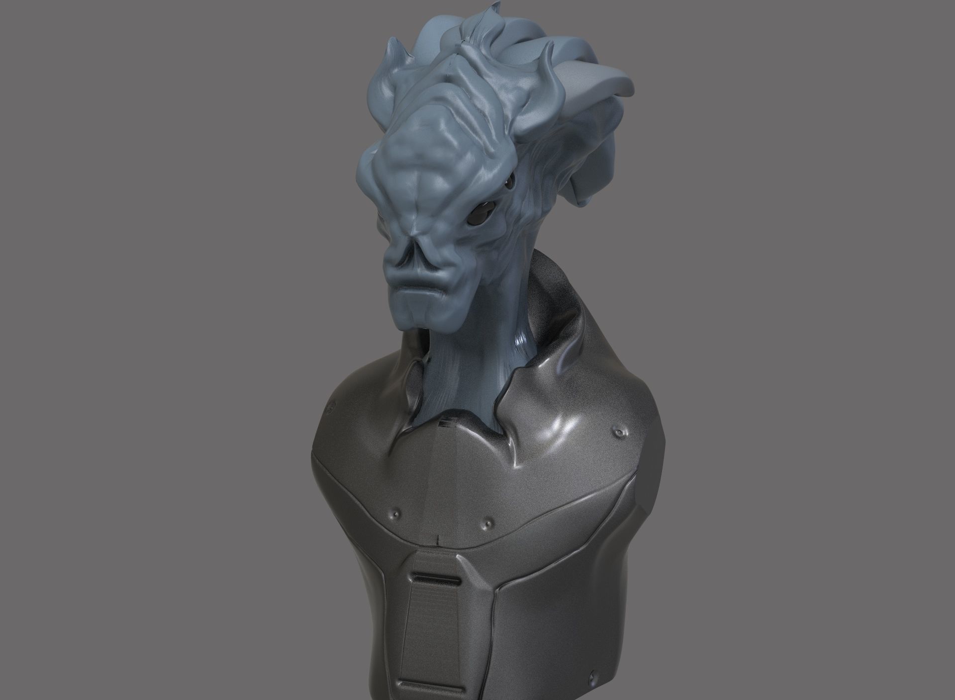 Alien Bust 3D model 3D printable | CGTrader