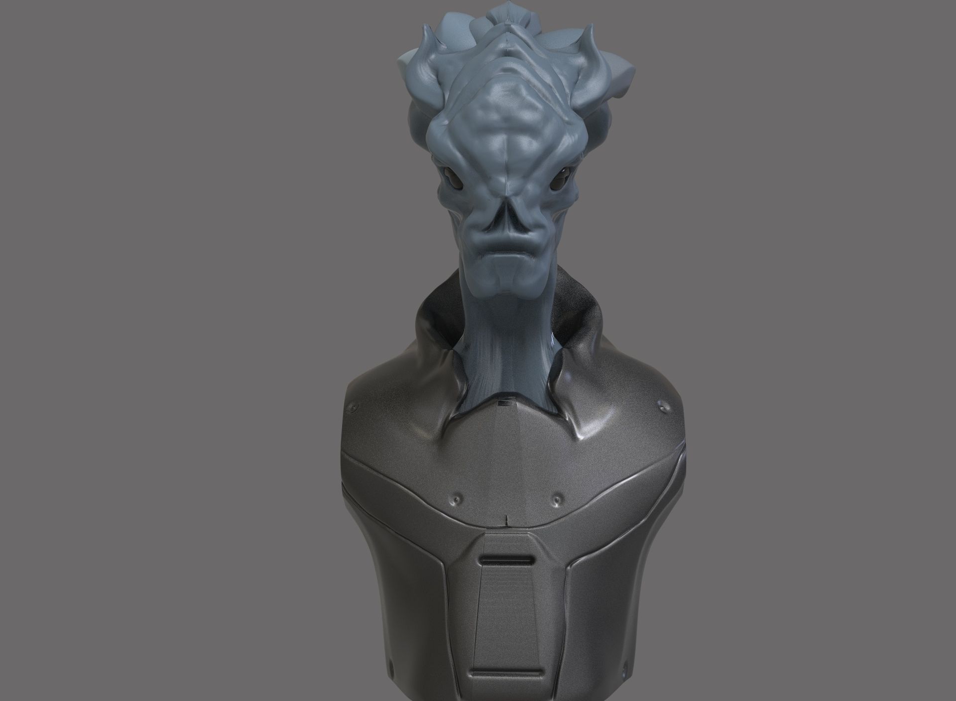 Alien Bust 3D model 3D printable | CGTrader