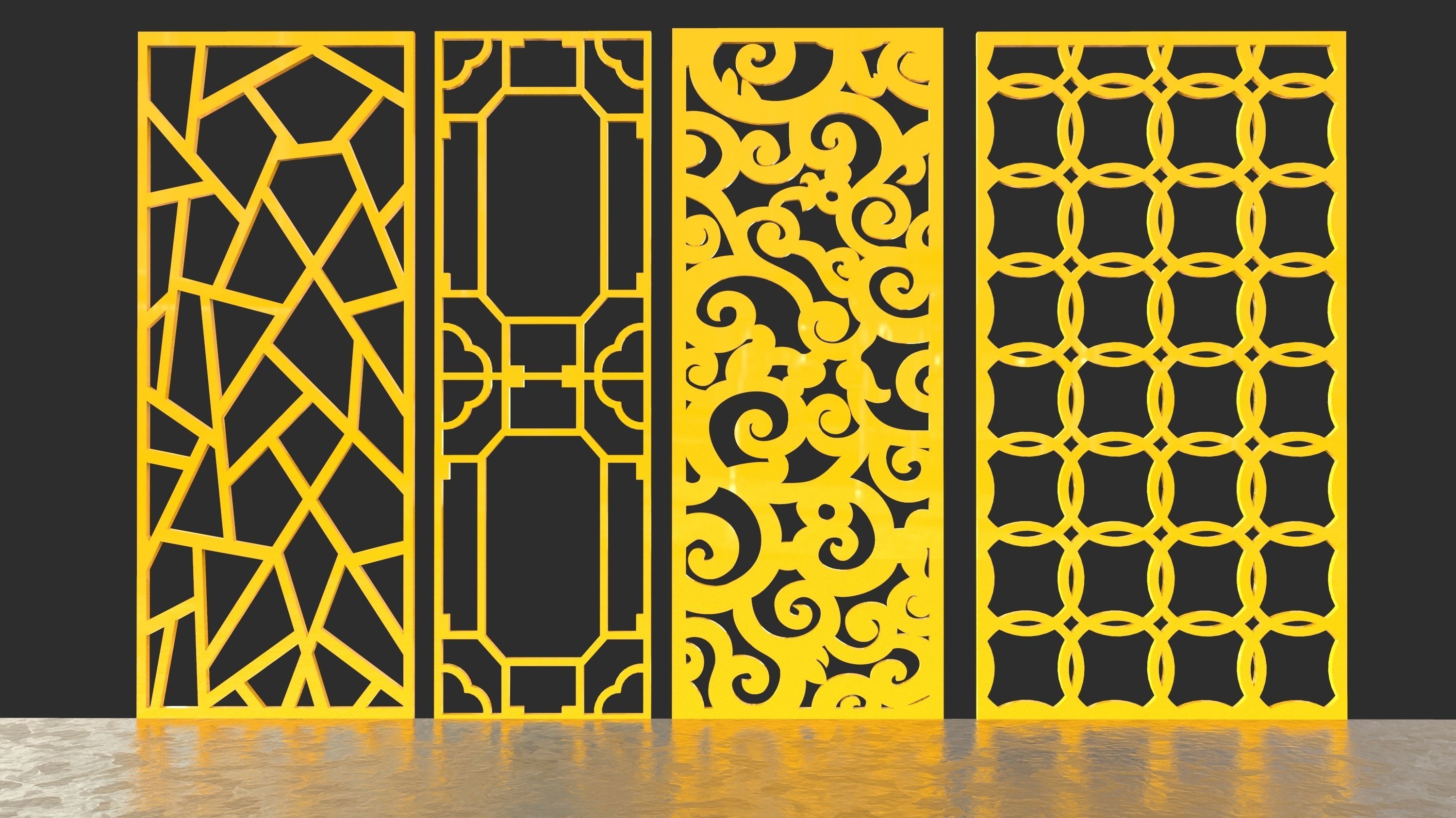 23 Decorative panels 3D model SET 009 3D model | CGTrader