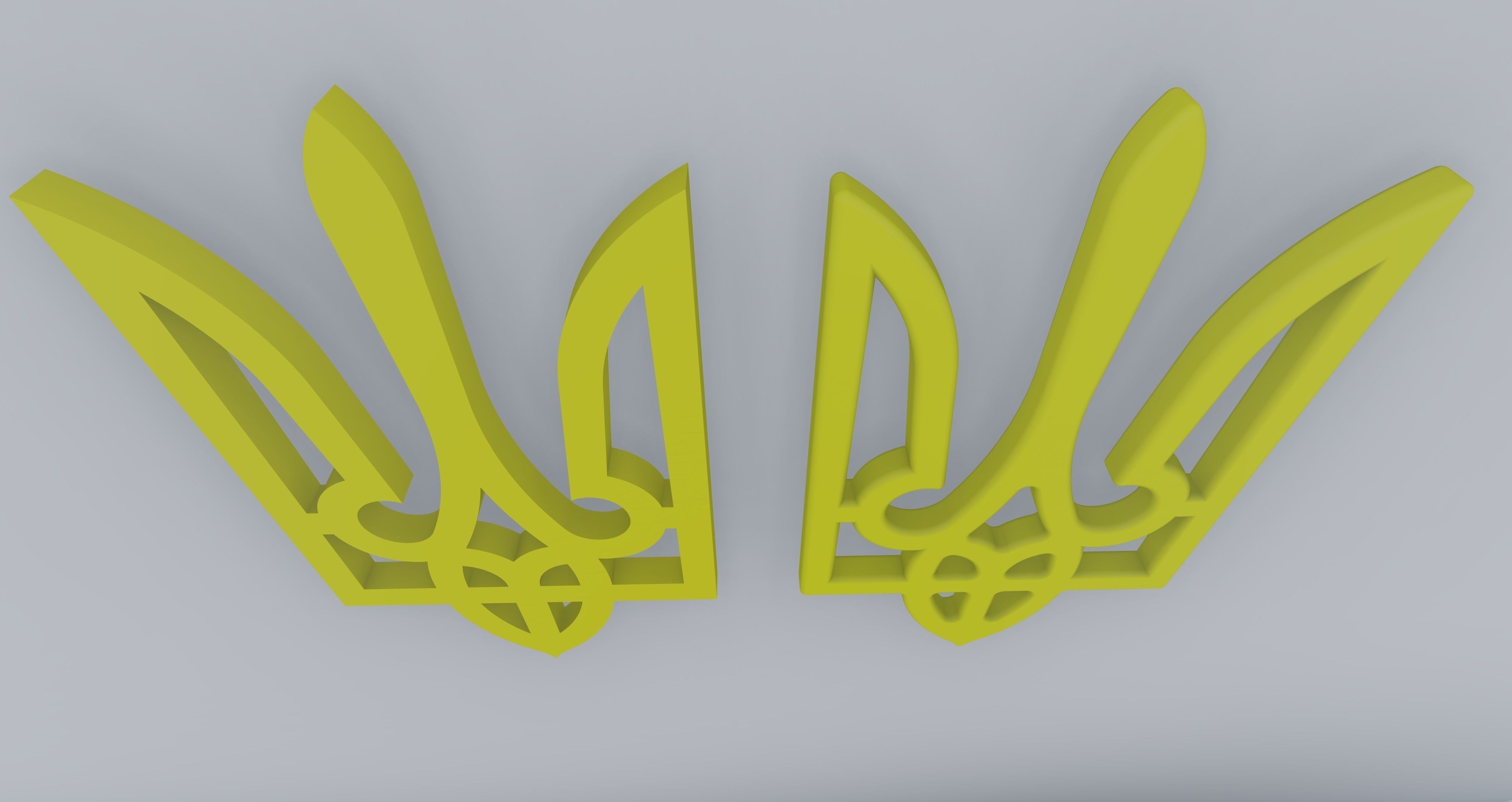2 Emblem Trident Tryzub of Ukraine 3D model | CGTrader