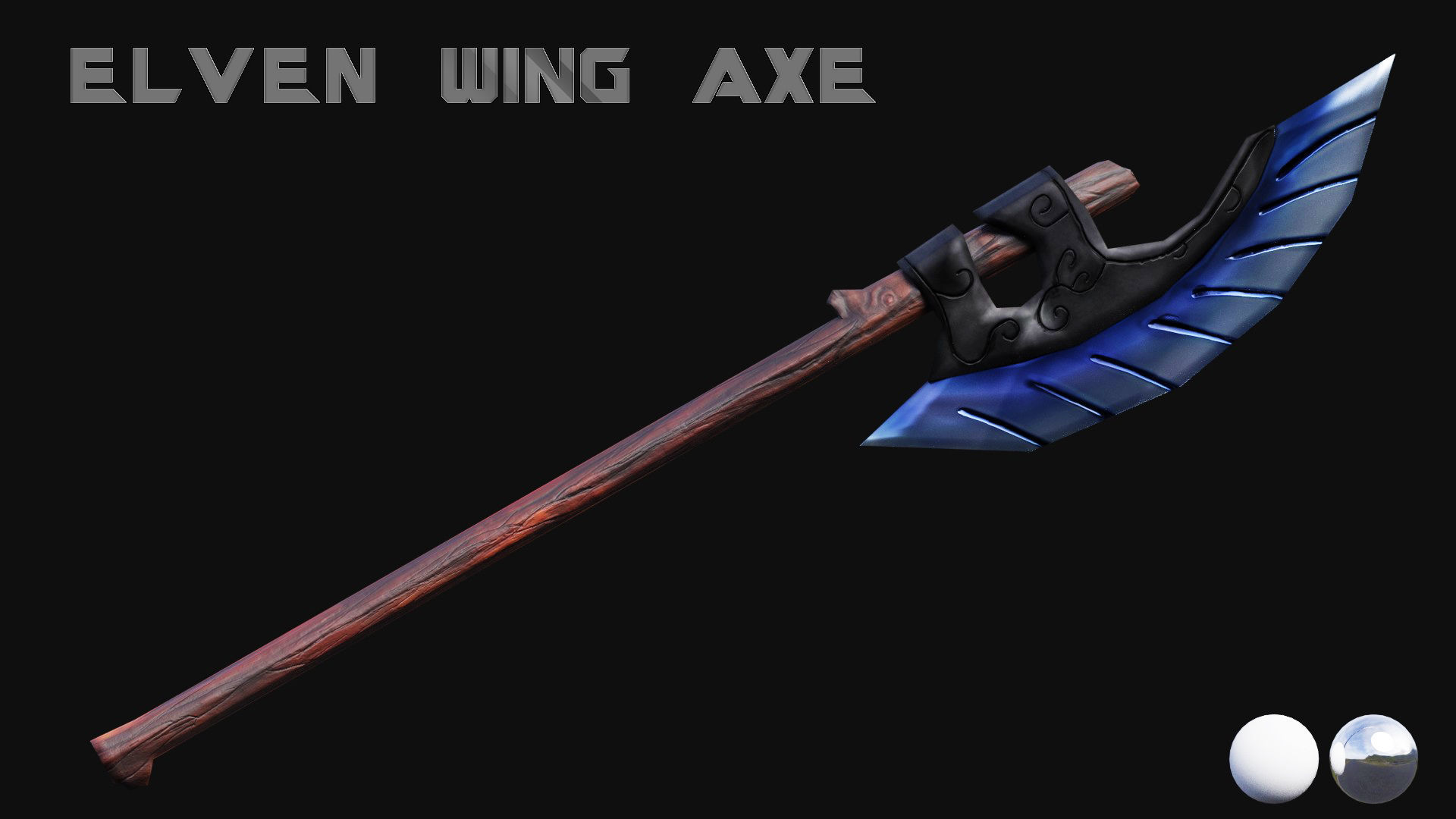 3D model Elven Wing Axe VR / AR / low-poly | CGTrader