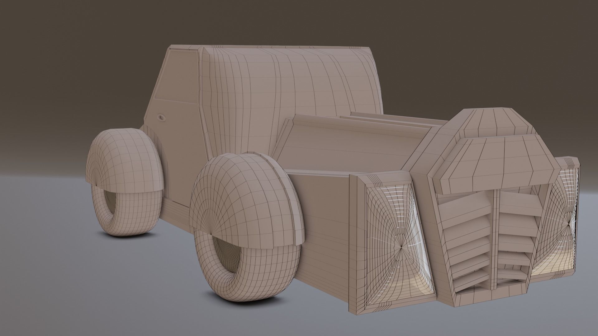 3D model Simple Cartoon Car VR / AR / low-poly | CGTrader