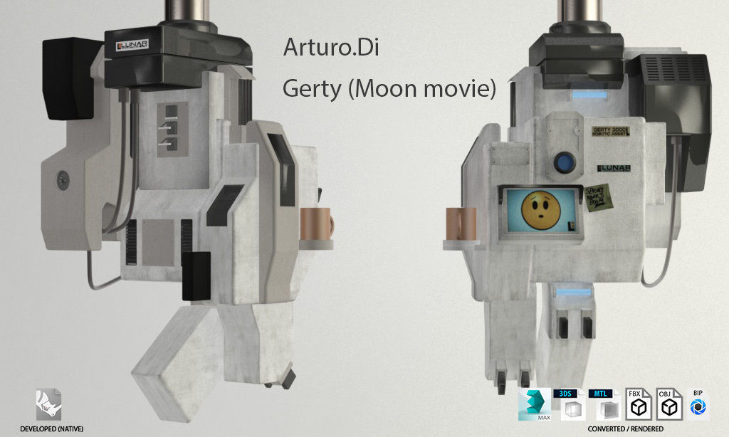 Gerty Robot Moon Movie 3D model | CGTrader
