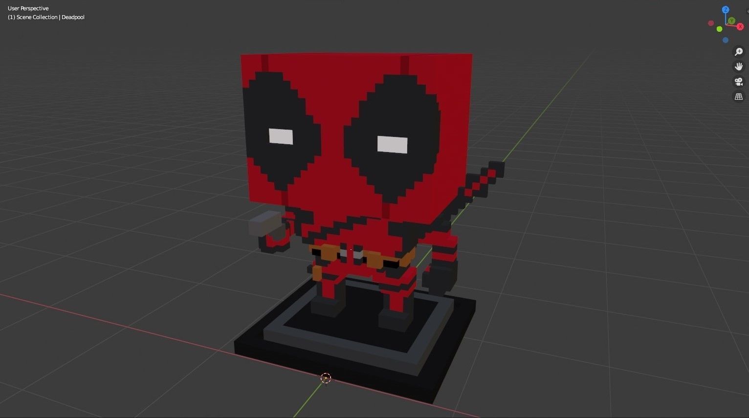 3D model Voxel Deadpool VR / AR / low-poly | CGTrader