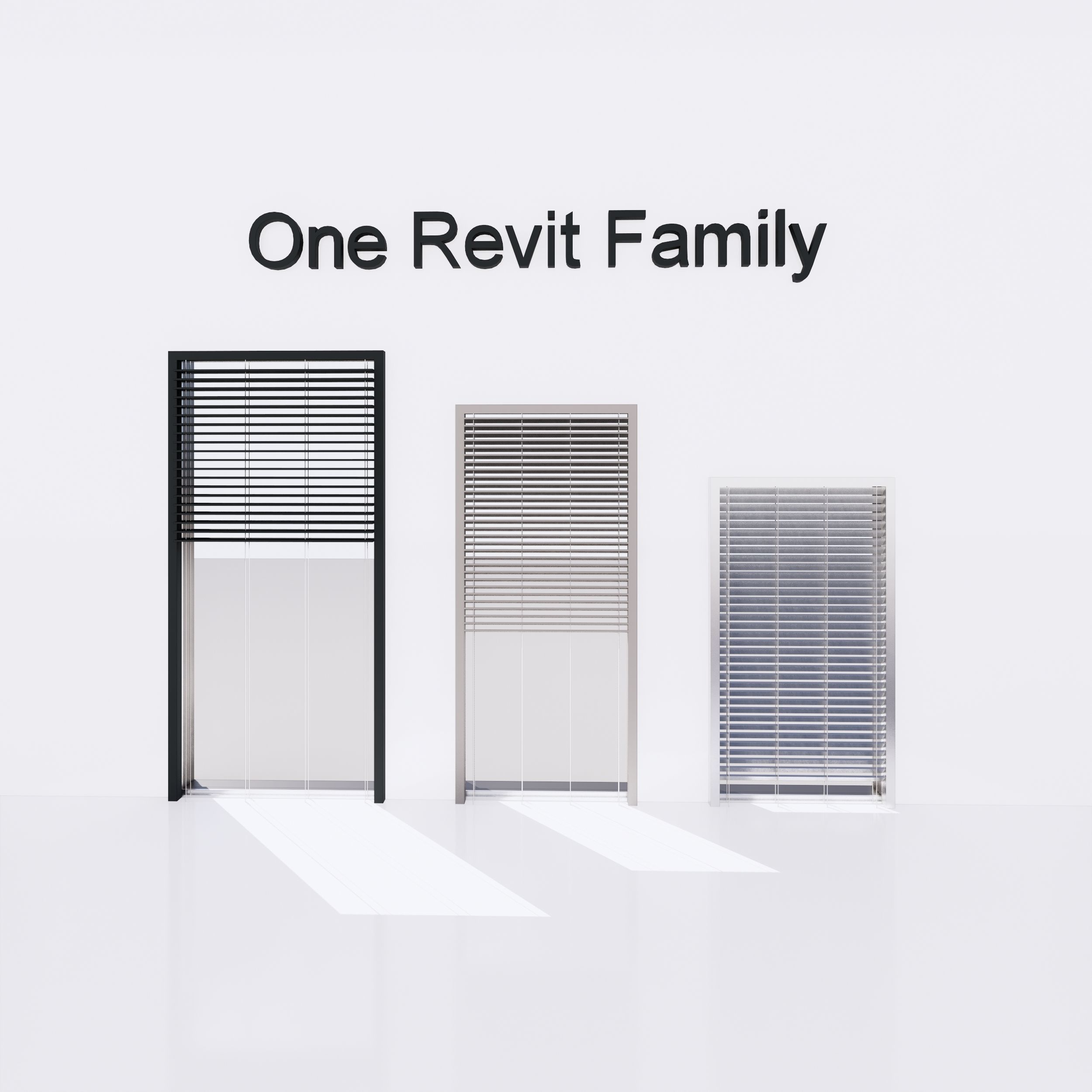 3D model Roller Blinds - Full parametric Revit Family VR / AR / low ...