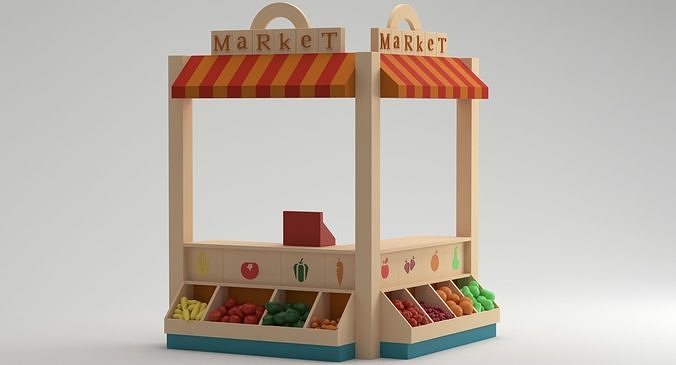 Farmers Market 3D model | CGTrader