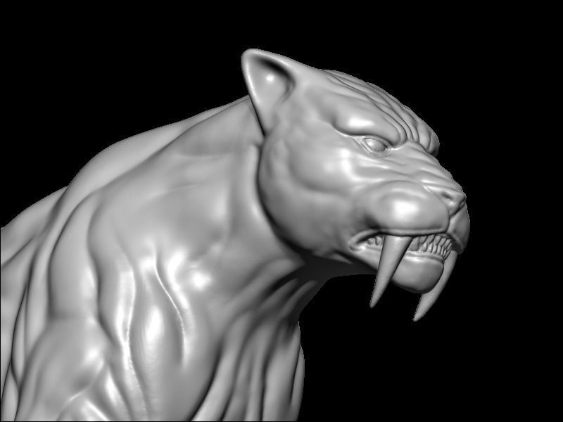 Sabertooth tiger 3D model 3D printable | CGTrader