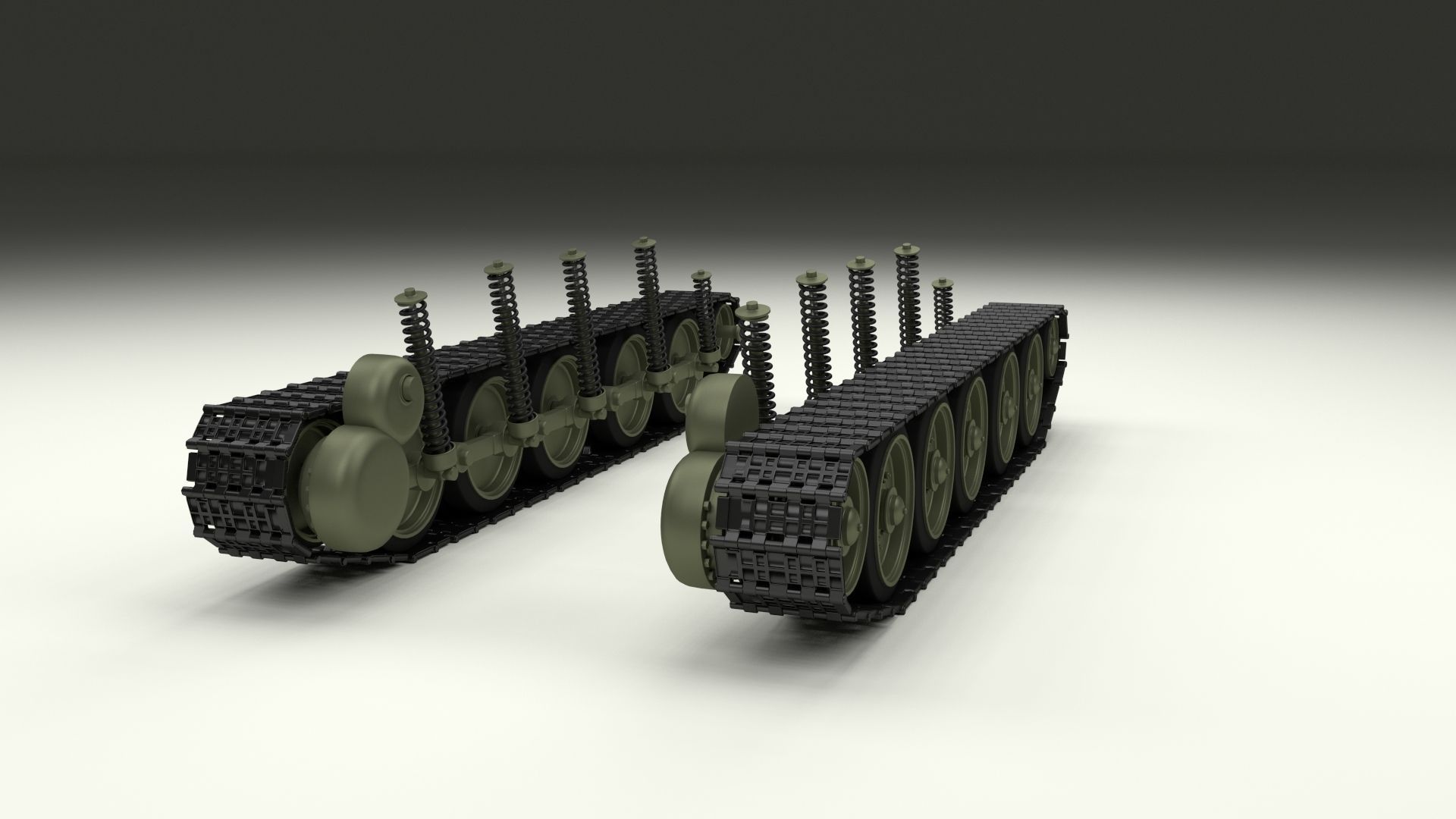 T-34 Tank Tracks and Suspension 3D model | CGTrader