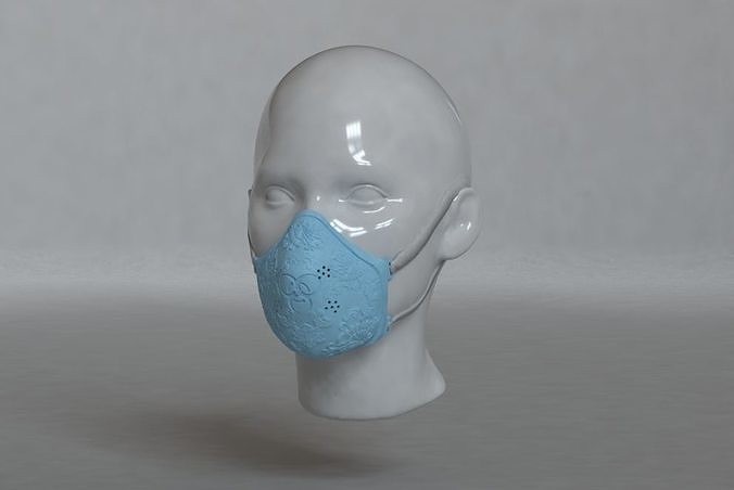 Medical female mask 3D print model 3D model 3D printable | CGTrader