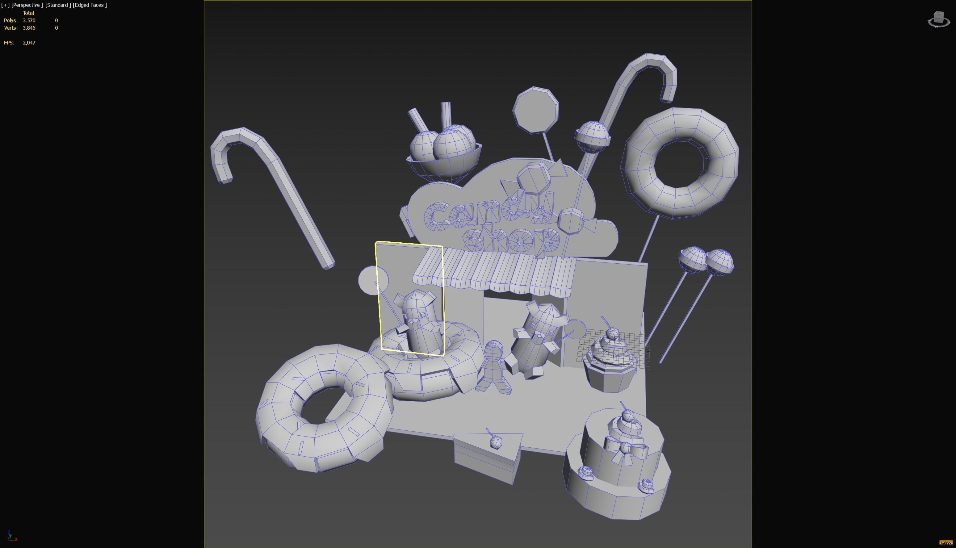 low poly candy shop pack 3D model | CGTrader