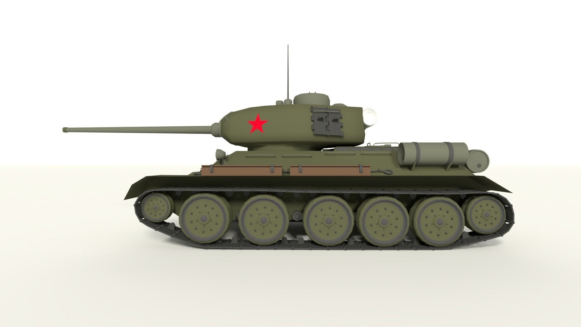 3D model Tank Cartoon Stylized Russian T 34 85 VR / AR / low-poly ...