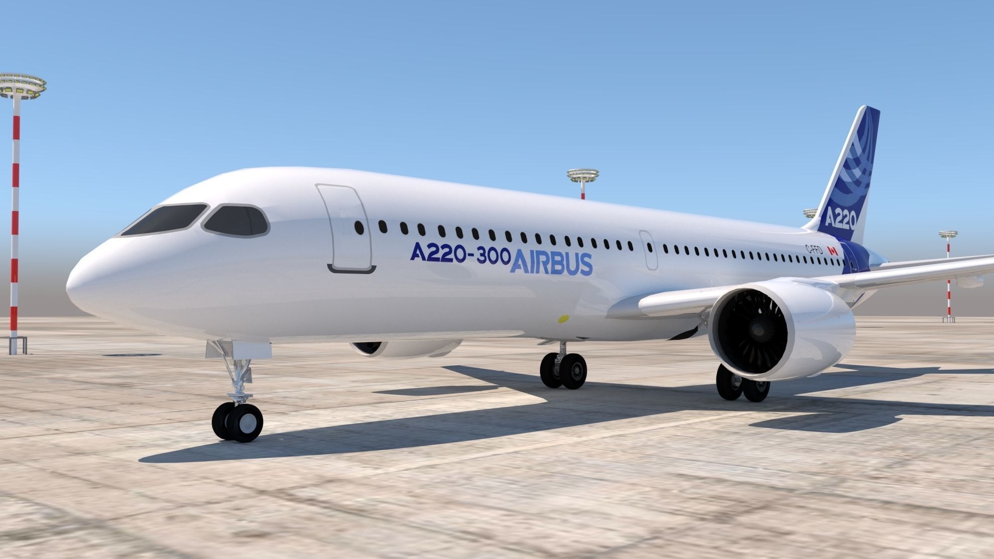 AIRBUS A220 3D model | CGTrader