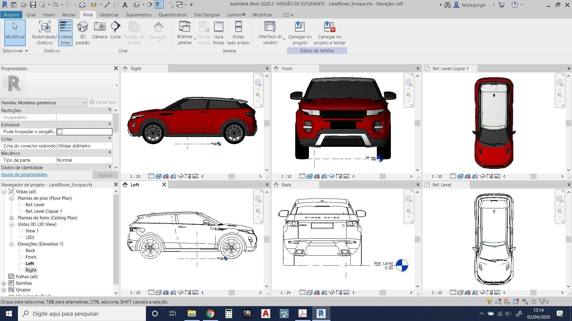 Revit High Quality 3D model LandRover Evoque 3D model | CGTrader