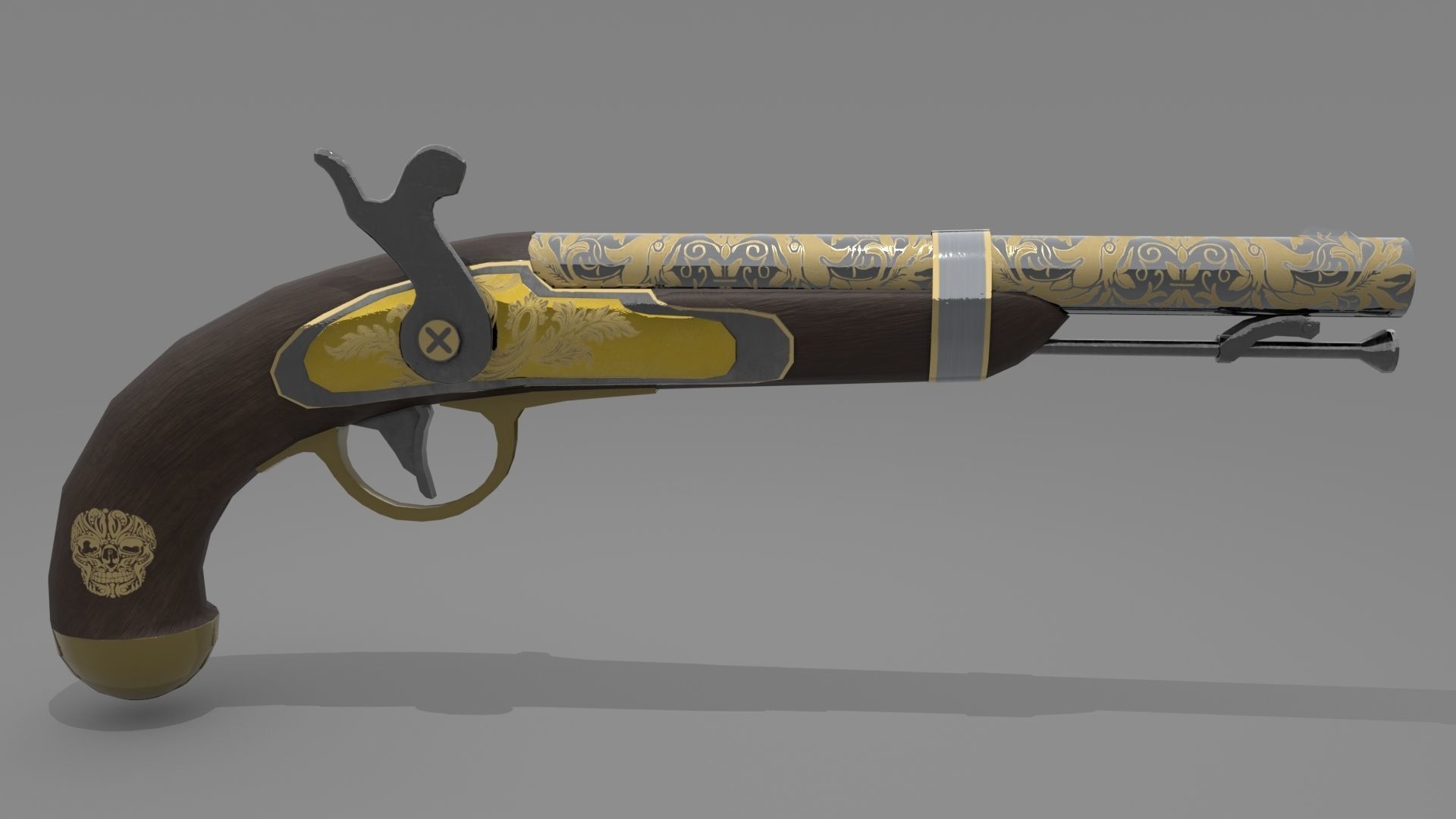 3D model Pirate Gun VR / AR / low-poly | CGTrader