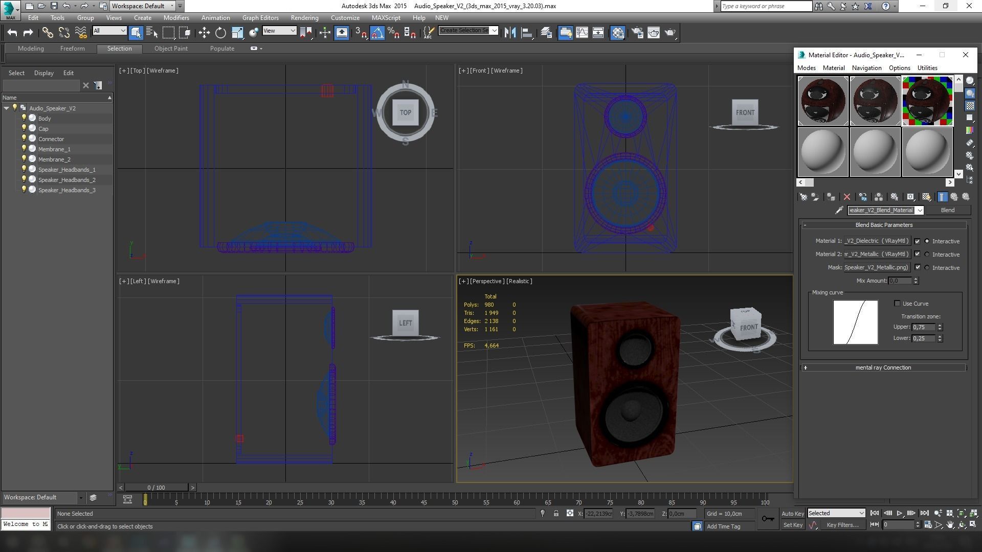 3D model Audio Speaker V2 VR / AR / low-poly | CGTrader
