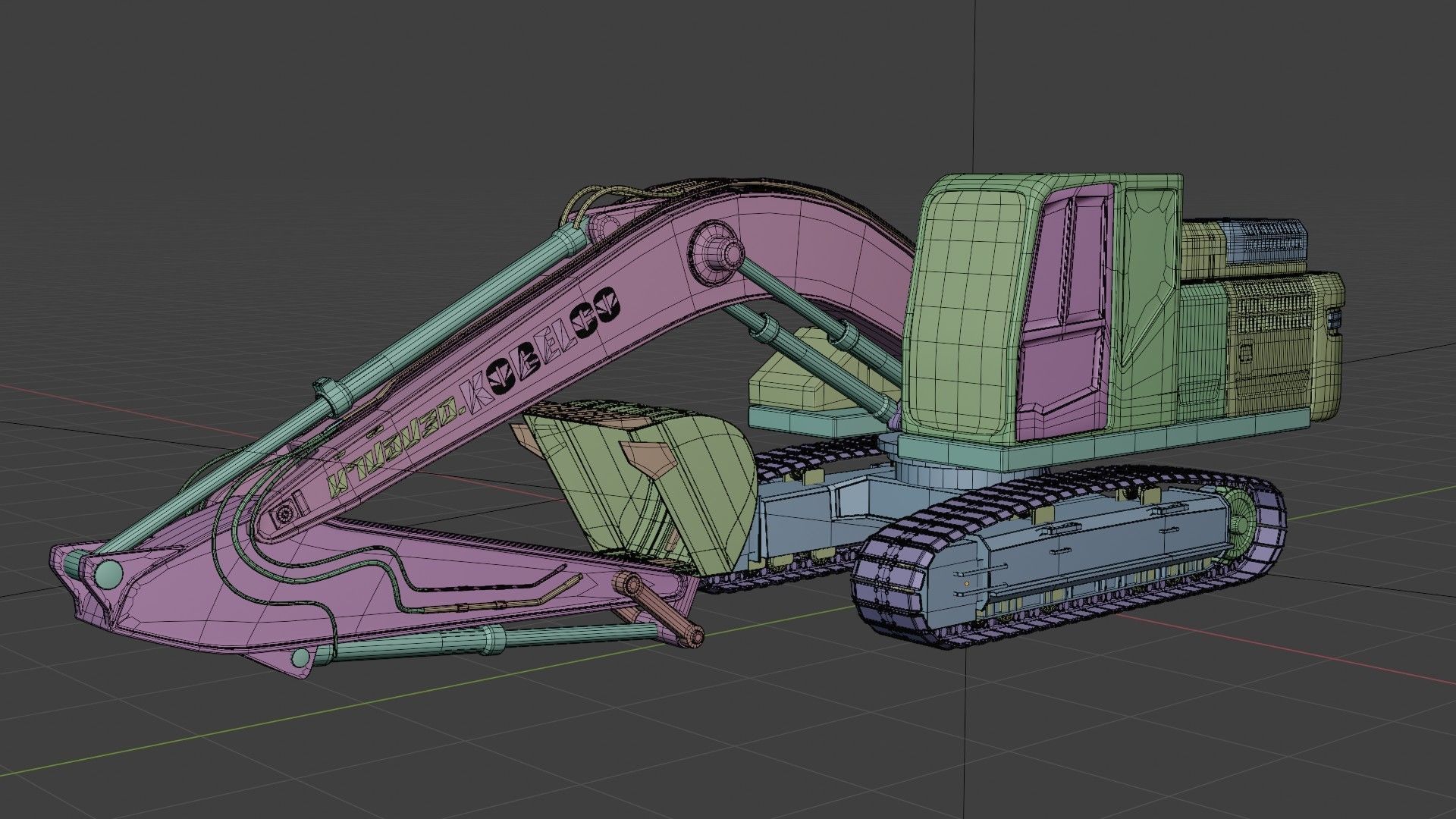 Model 3D excavator 3D model rigged | CGTrader