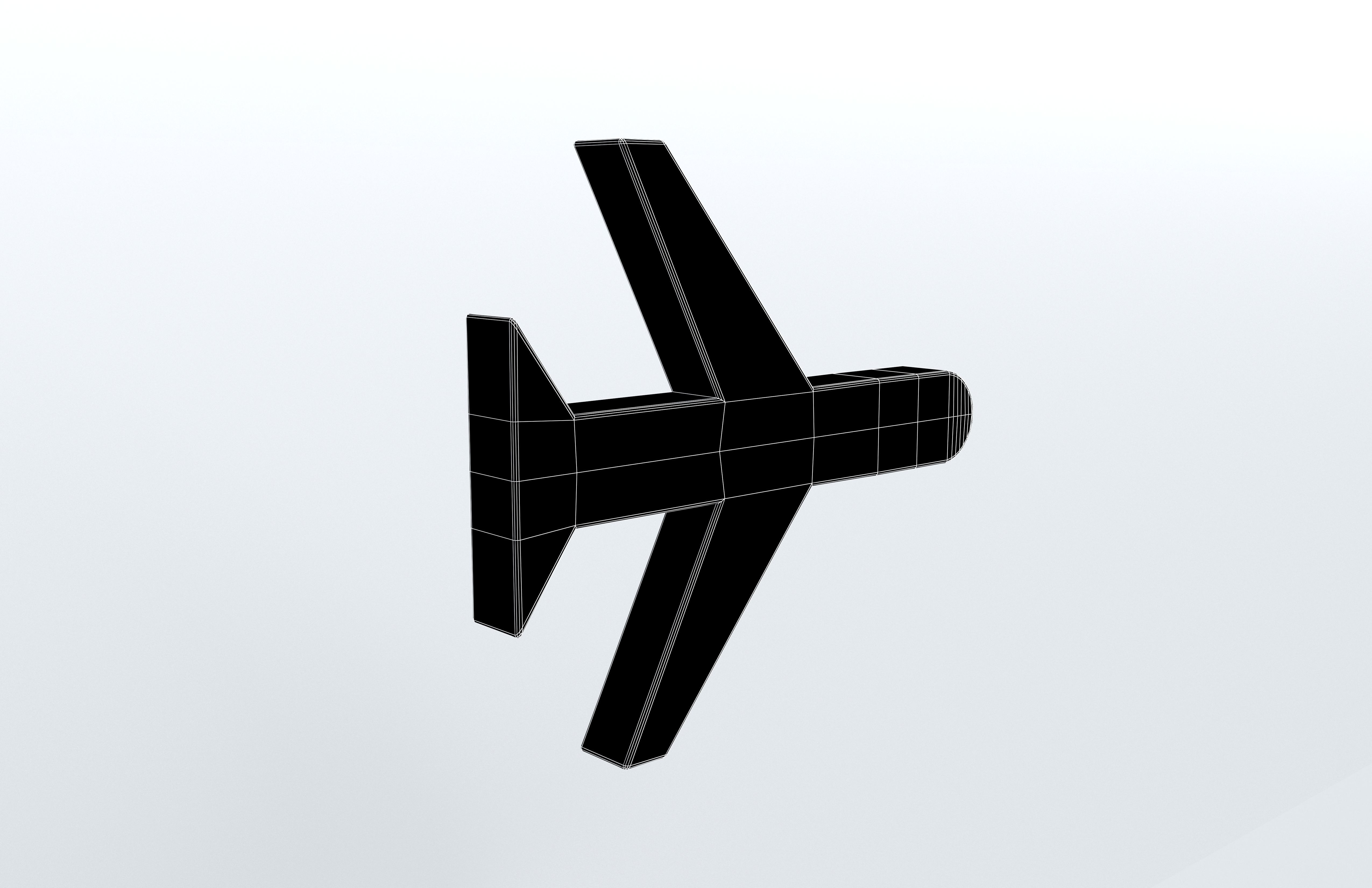 3D model Airplane Mode Symbol v1 002 VR / AR / low-poly | CGTrader