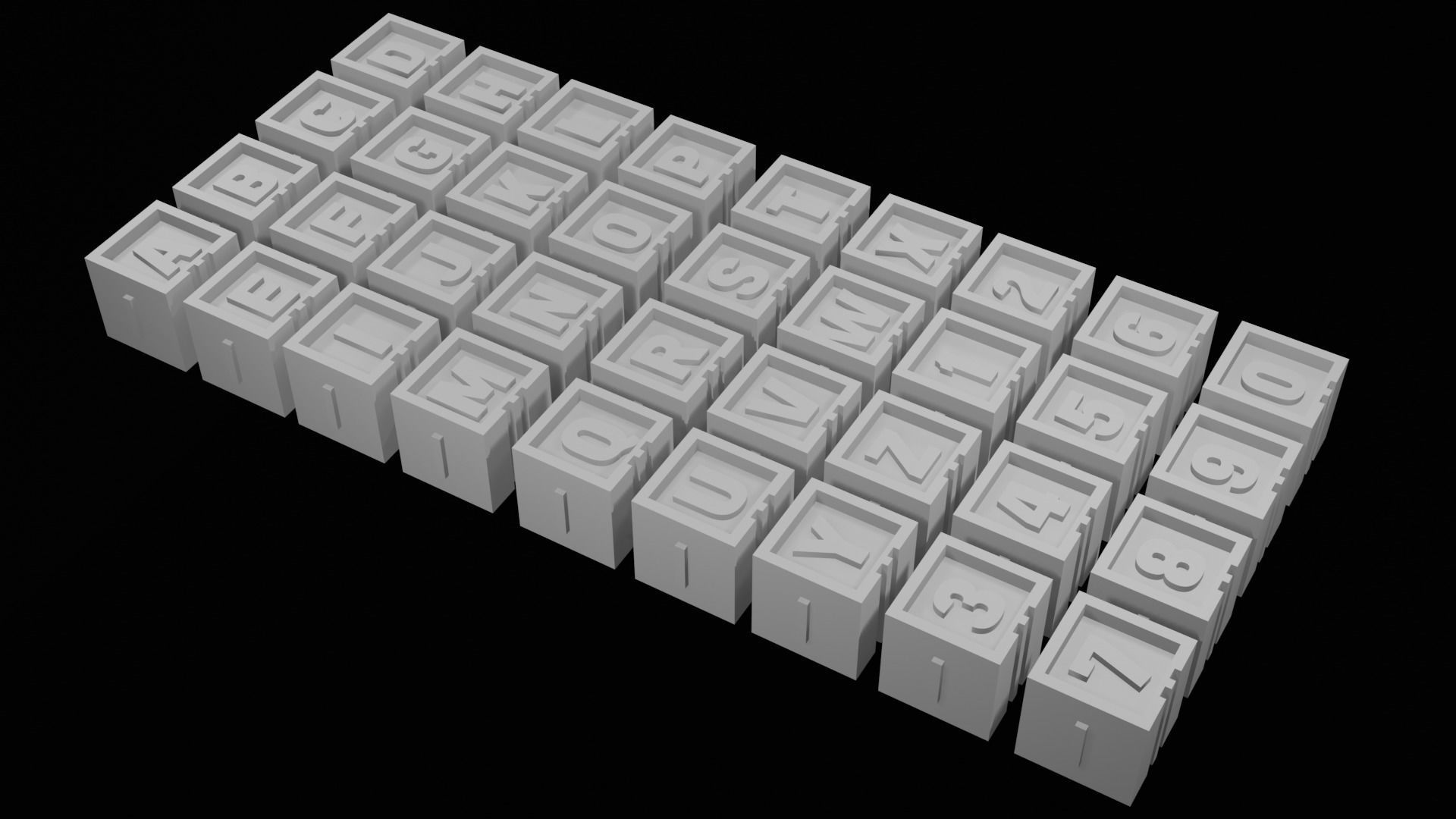 Number 6 letter 3D model 3D printable | CGTrader