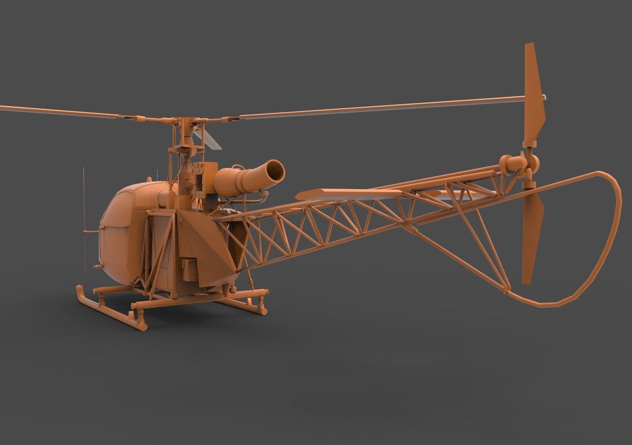 Alouette II 3D model 3D printable | CGTrader