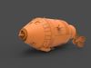 APOLLO orange spaceship 3D model 3D printable | CGTrader