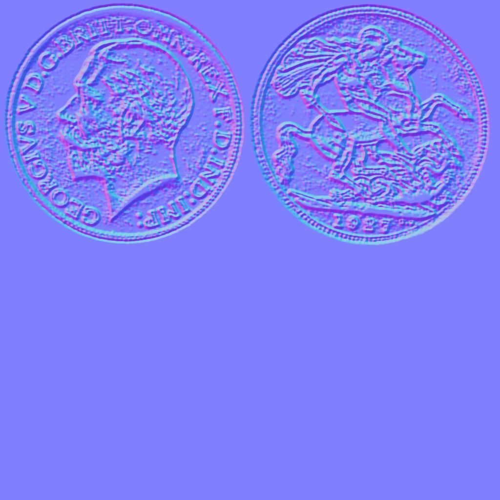 3D model Coin - George V Sovereign VR / AR / low-poly | CGTrader