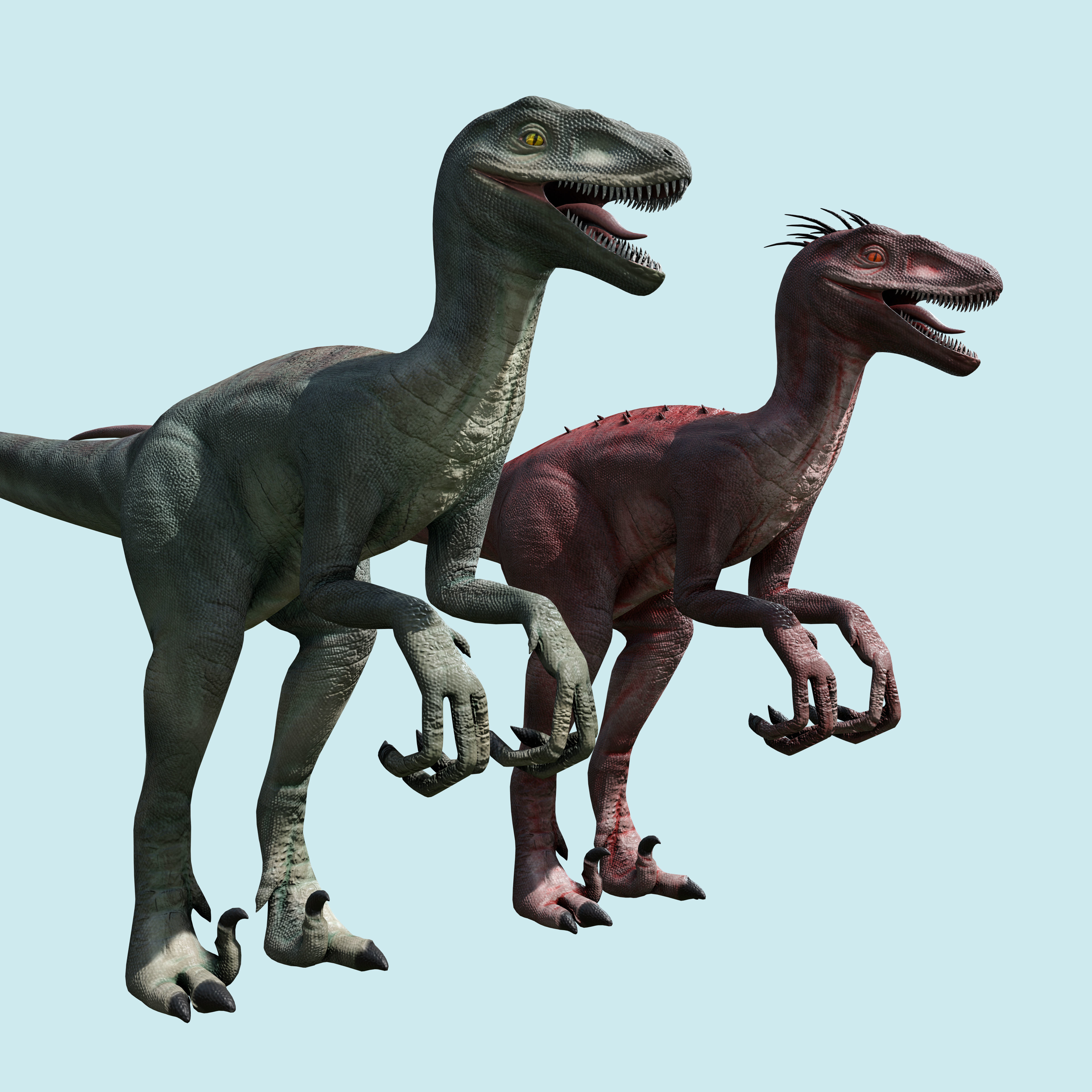 Raptor Blender Model 3D model rigged | CGTrader