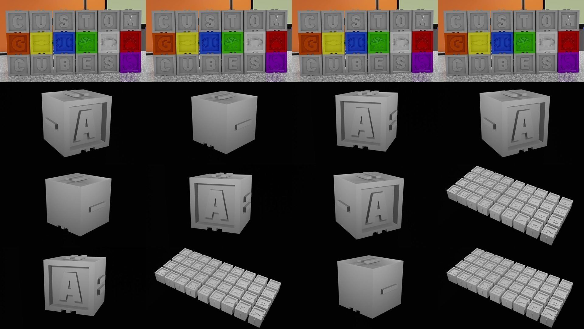 Desk Cubes 3D Model Collection | CGTrader