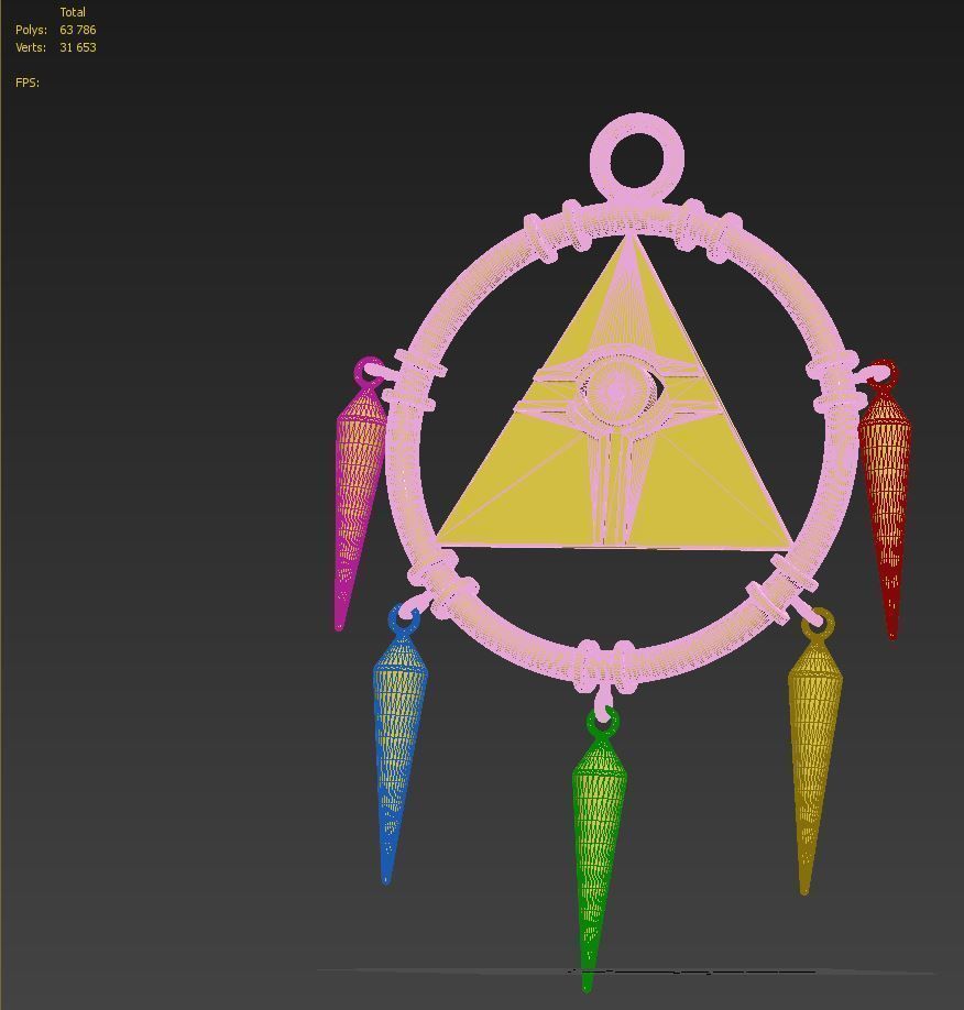 Yu Gi Oh Yugioh Duel Monsters Ryo Bakura Necklace Cosplay Prop 3D model ...