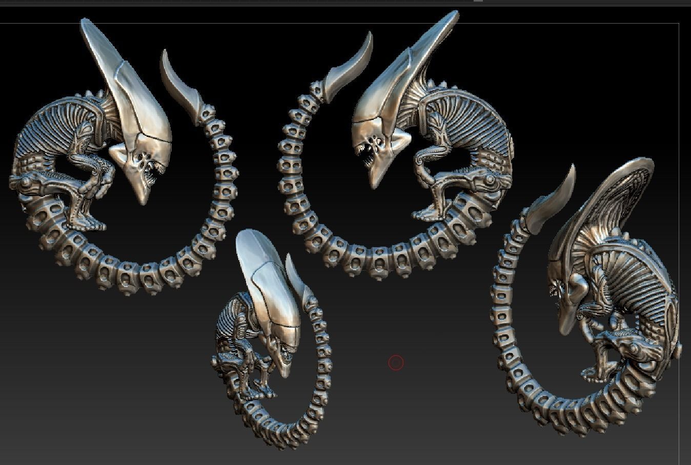 Pendant Alien 3D Model 3D printable STL 3DM | CGTrader.com