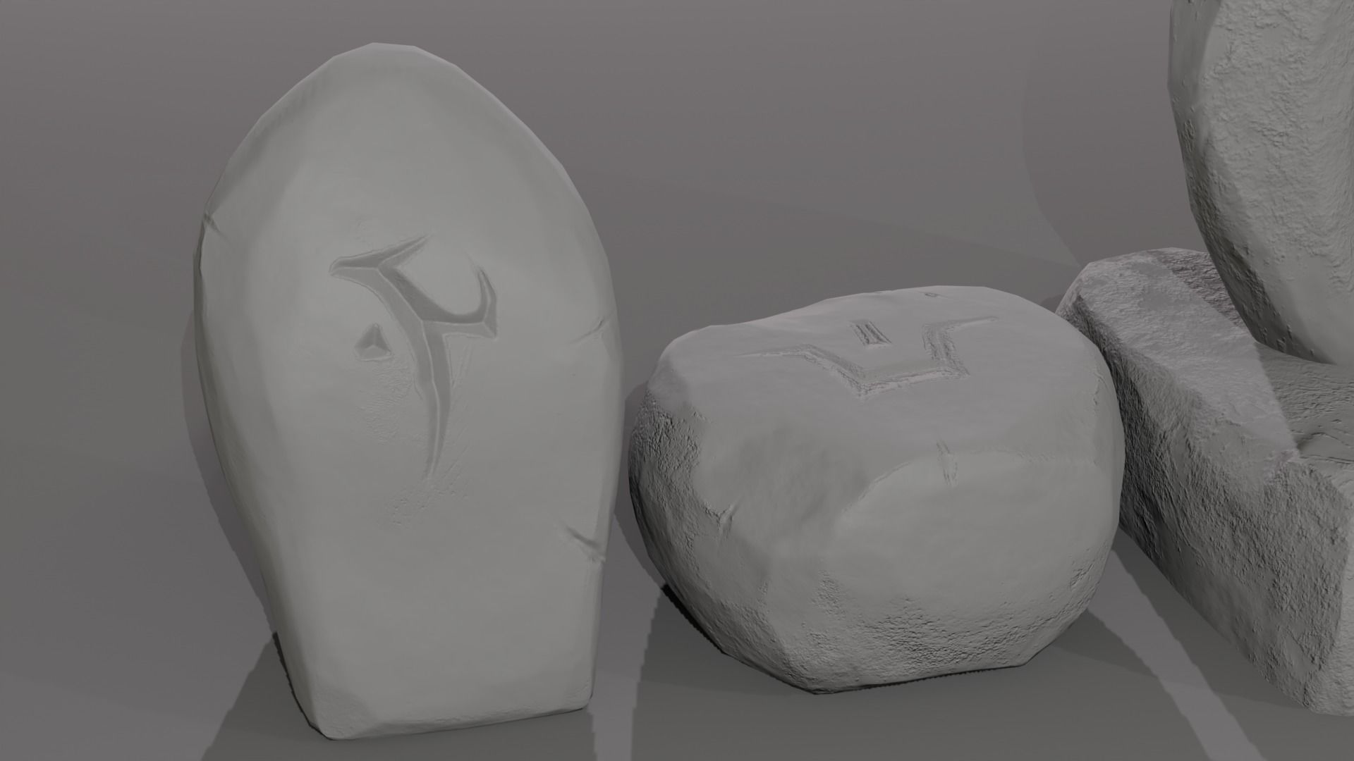 Runestones Pack free VR / AR / low-poly 3D model | CGTrader