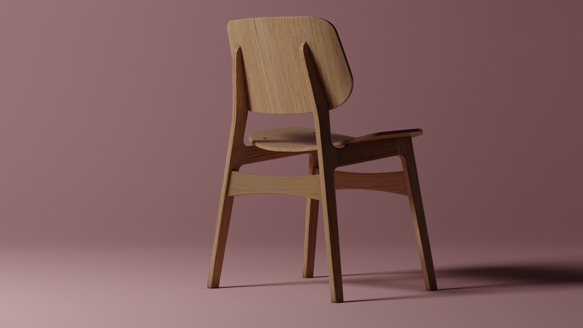 Wooden cheir free 3D model | CGTrader