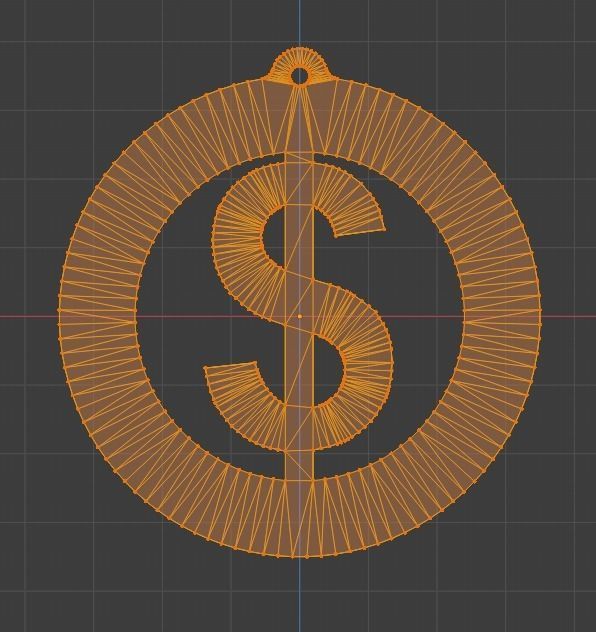 DOLLAR SIGN NECKLACE PENDANT free 3D model 3D printable | CGTrader
