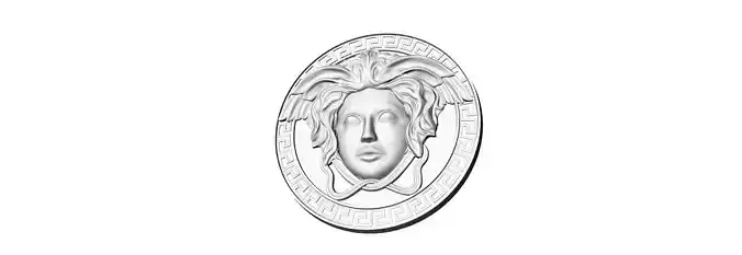 medallon versace medusa oz silver coin free 3D model | CGTrader