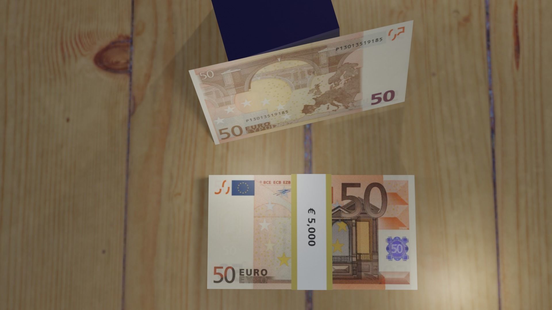50 euro stack of 101 bills Texture | CGTrader