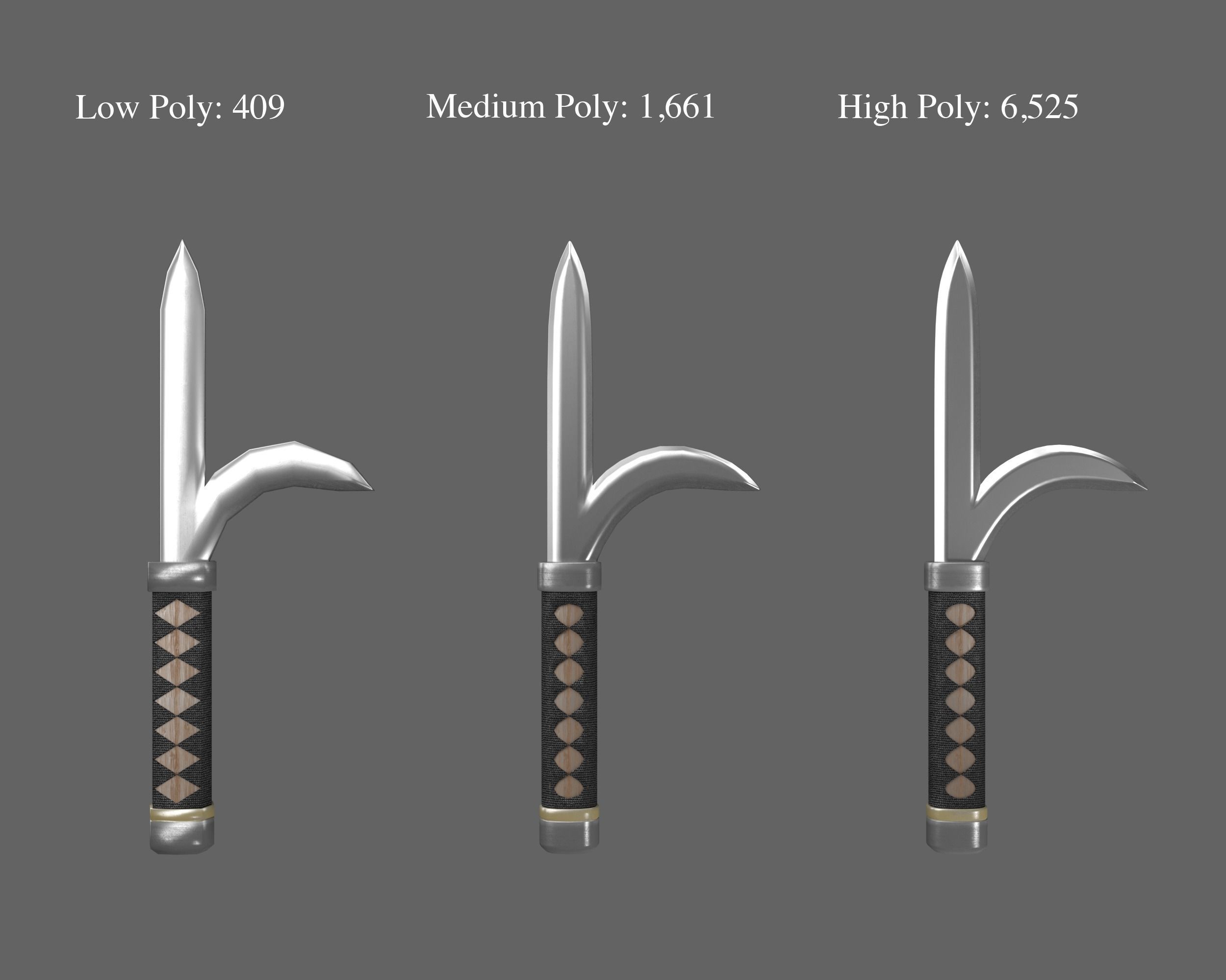 3D model Ancient Japanese Kyoketsu Shoge VR / AR / low-poly | CGTrader