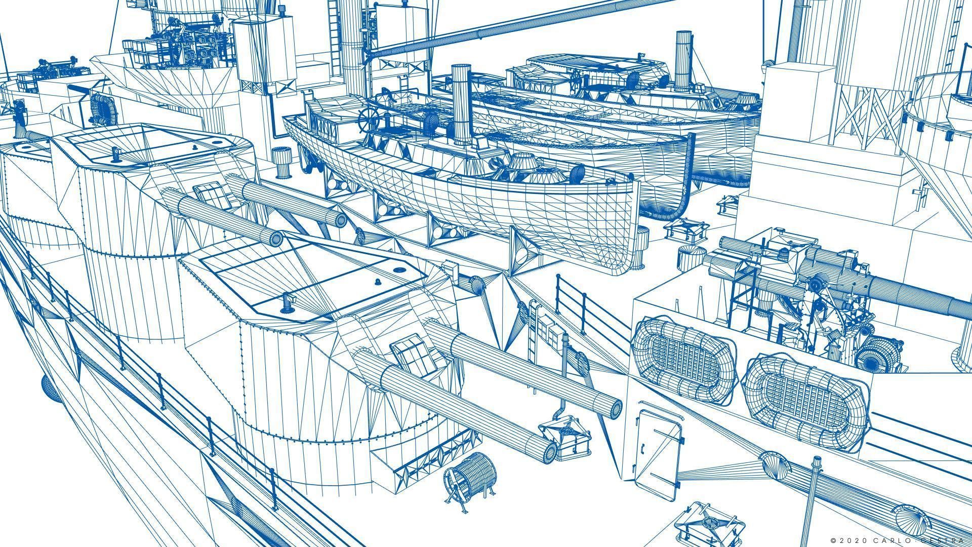 BATTLESHIP HMS RODNEY 3D model | CGTrader