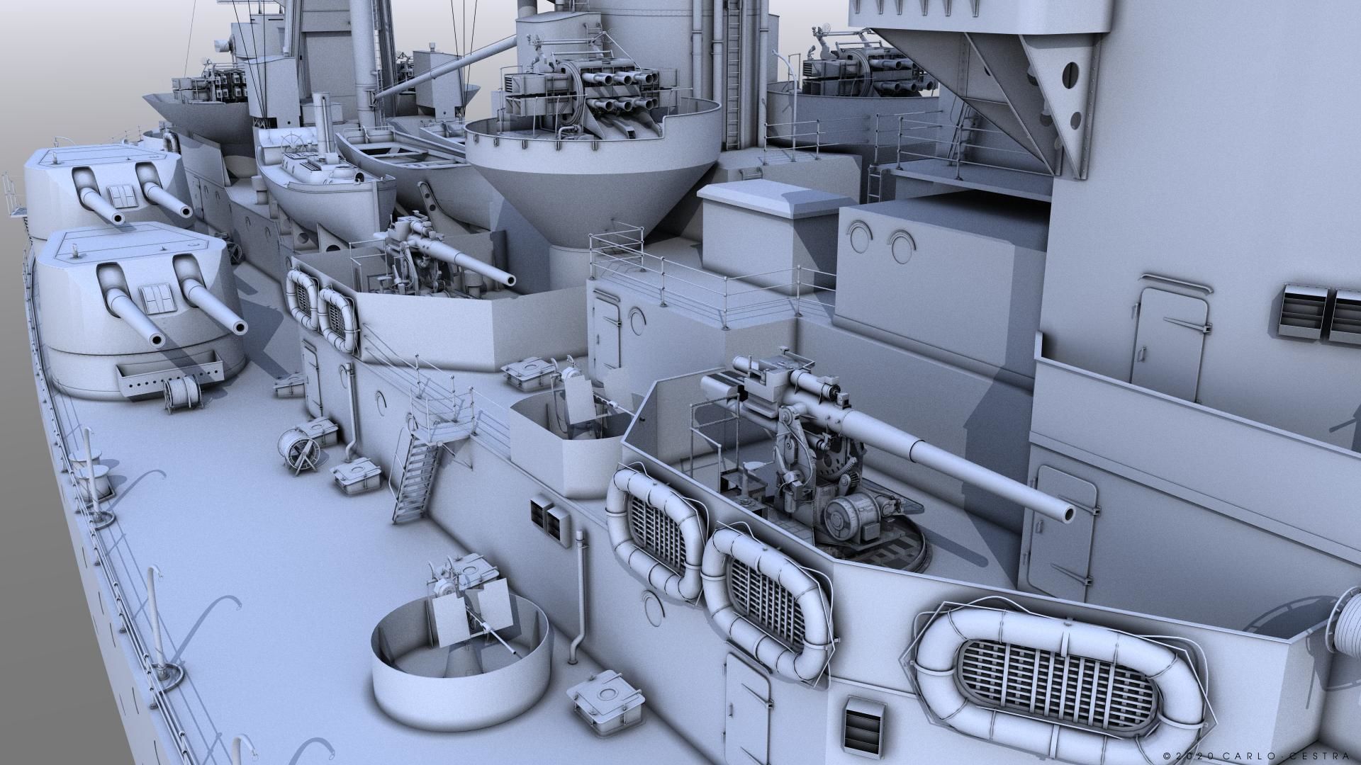 BATTLESHIP HMS RODNEY 3D model | CGTrader