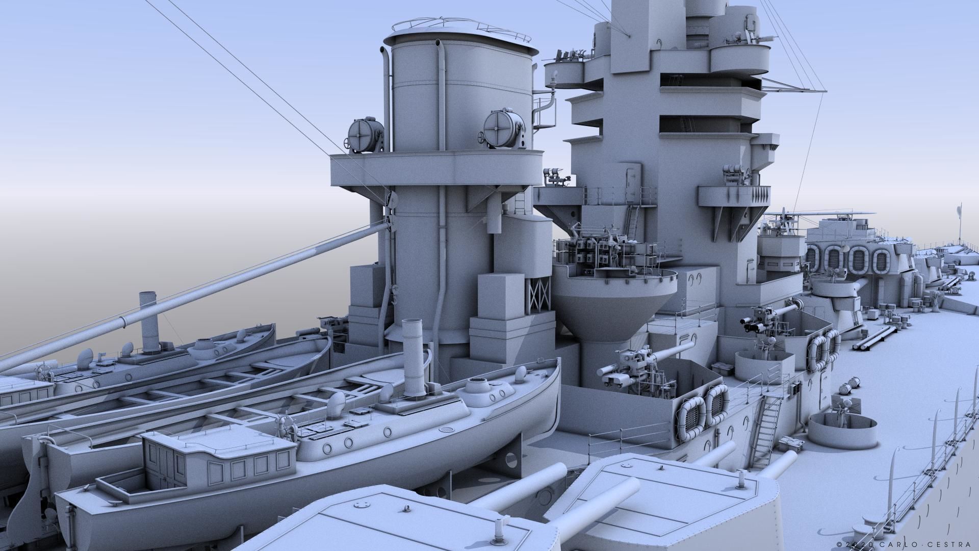BATTLESHIP HMS RODNEY 3D model | CGTrader