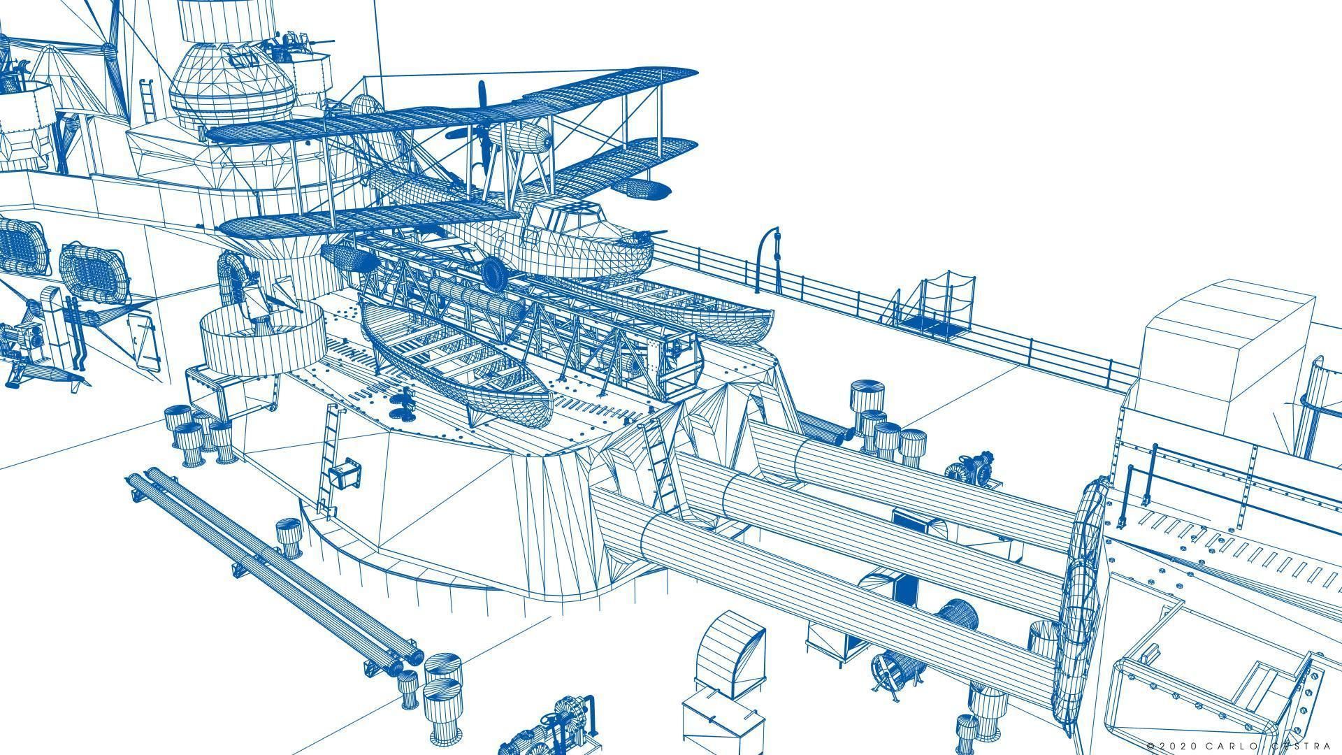 BATTLESHIP HMS RODNEY 3D model | CGTrader