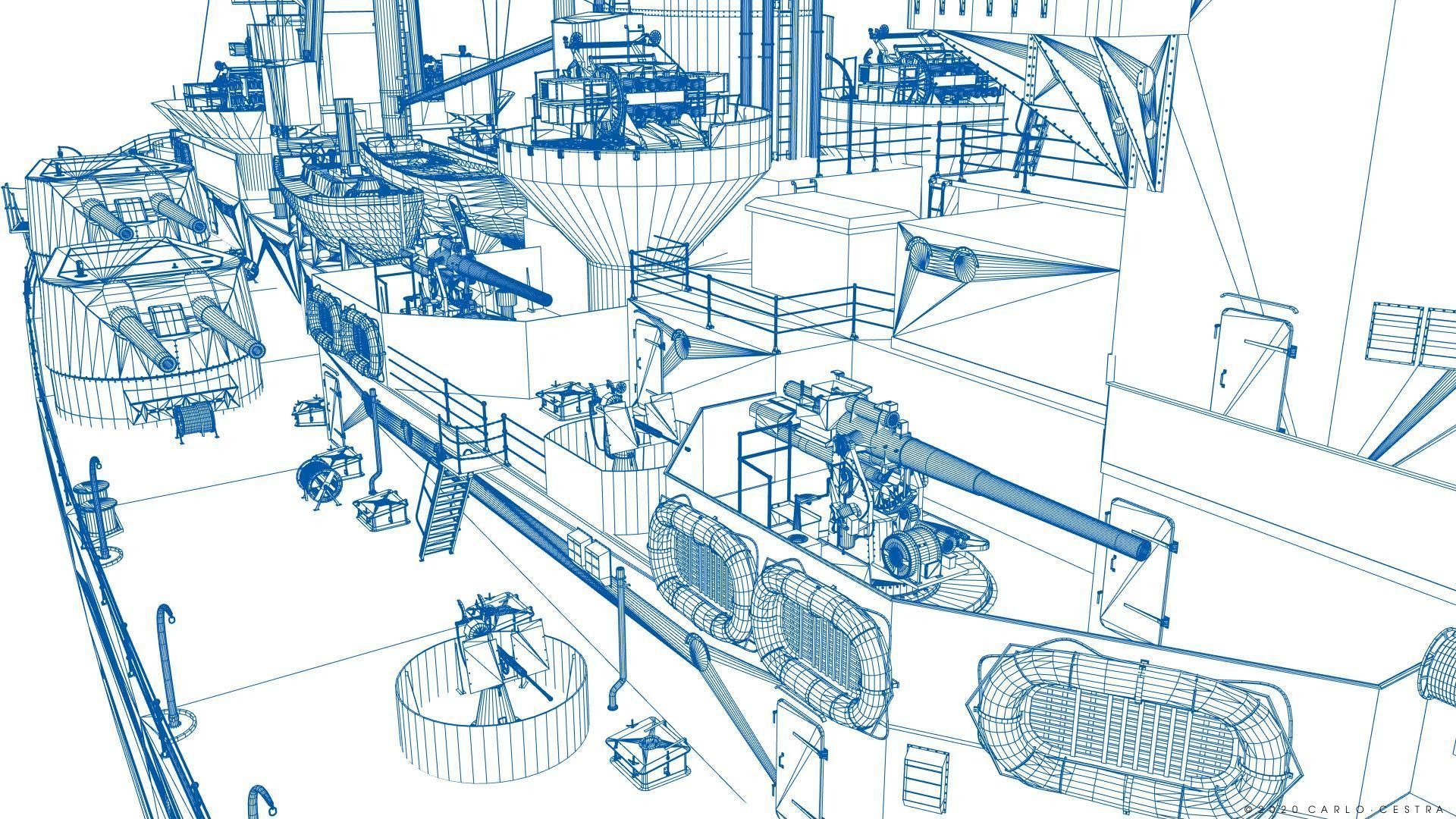 BATTLESHIP HMS RODNEY 3D model | CGTrader