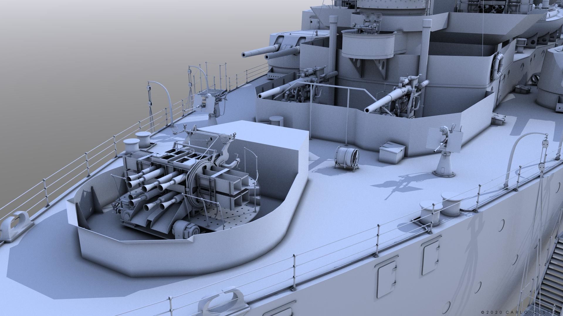 BATTLESHIP HMS RODNEY 3D model | CGTrader