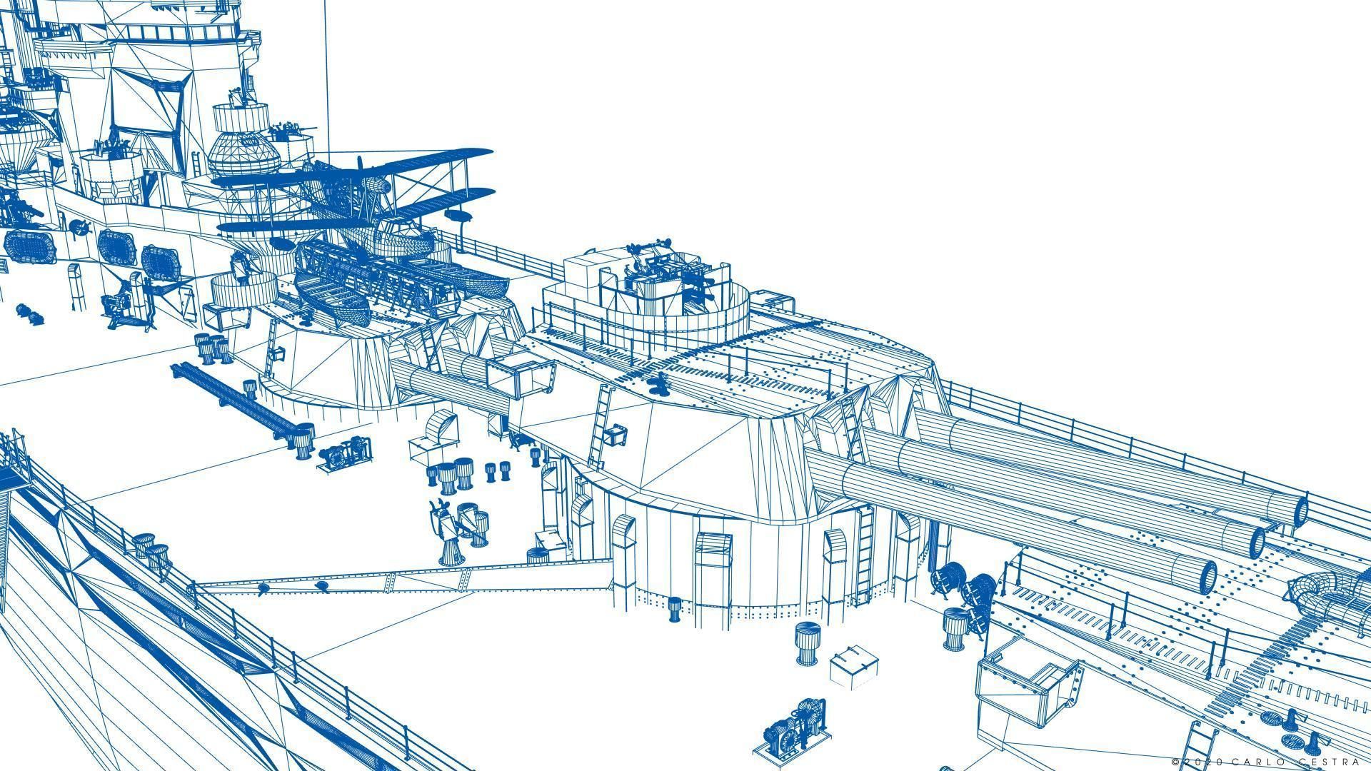 BATTLESHIP HMS RODNEY 3D model | CGTrader