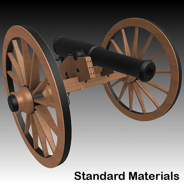 Napoleon Model 1841 6 pounder Field Gun 3D model | CGTrader
