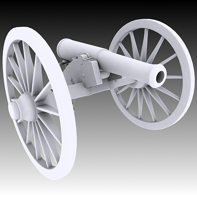 Napoleon Model 1841 6 pounder Field Gun 3D model | CGTrader