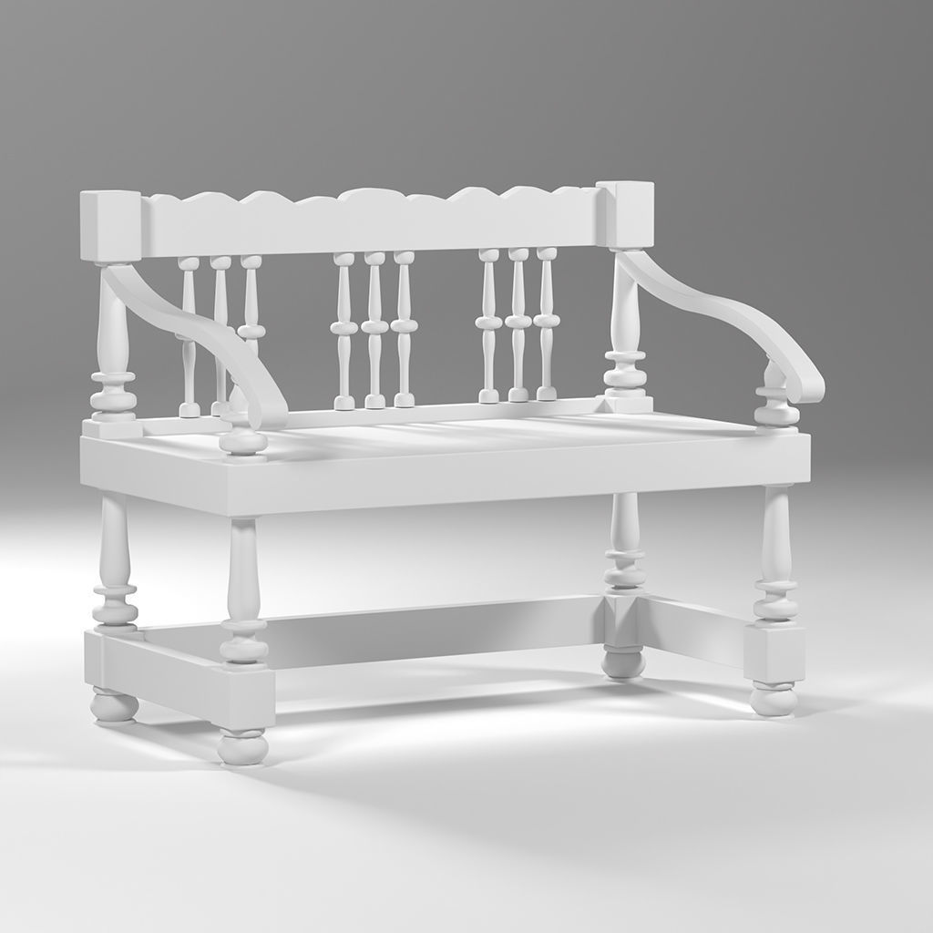 3D model Rough painted Wooden chair VR / AR / low-poly | CGTrader